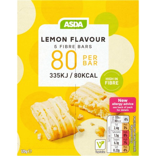 ASDA 5 Lemon Flavour Fibre Bars (120g) - Compare Prices & Where To Buy ...