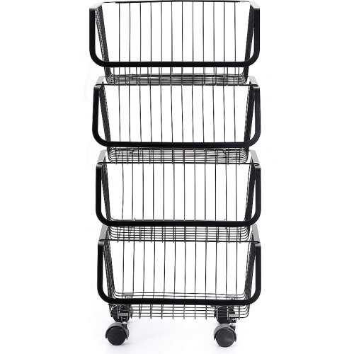 Living and Home Black Rolling Metal Trolley Rack - Compare Prices ...