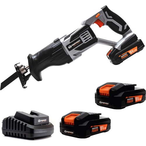 Daewoo U Force 18v 2x2ah Lithium Ion Cordless Reciprocating Saw With