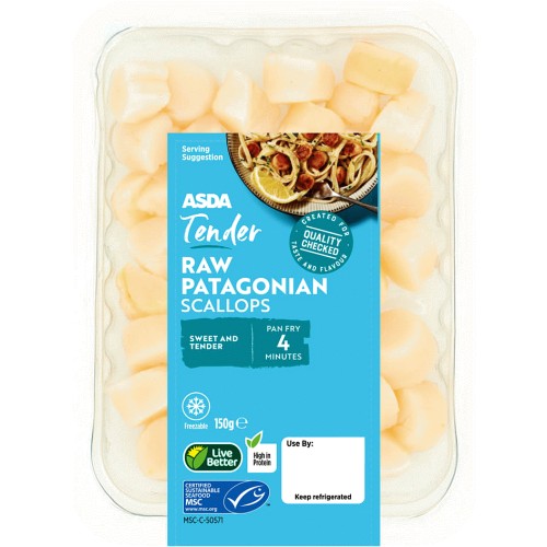 ASDA Tender Raw Patagonian Scallops (150g) - Compare Prices & Where To ...