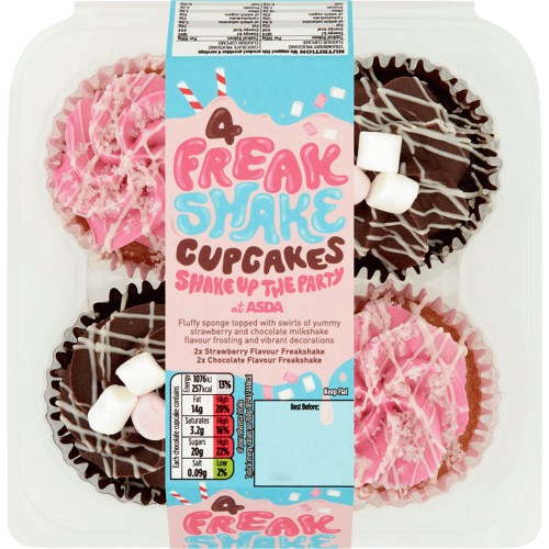 The BAKERY at ASDA 4 Freakshake Cupcakes (4) - Compare Prices & Where ...