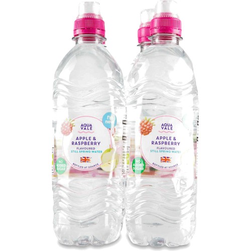 Aqua Vale Still Raspberry & Apple Flavoured Spring Water (500ml ...