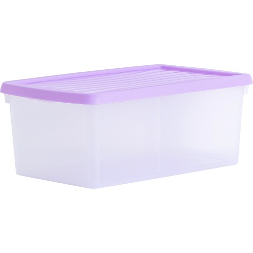 Single Storage Box with Clip On Lid in Assorted styles (9 Litre ...