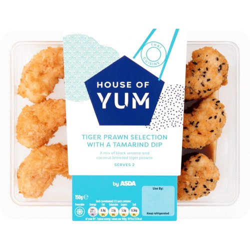 ASDA House of Yum Tiger Prawn Selection with a Tamarind Dip (150g ...
