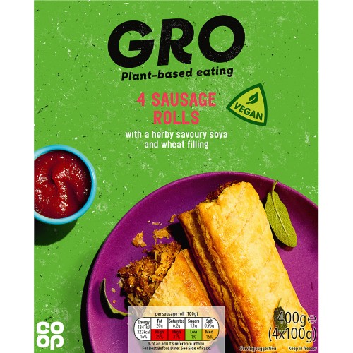 Co-op GRO Vegan 4 Sausage Rolls (400g) - Compare Prices & Where To Buy ...