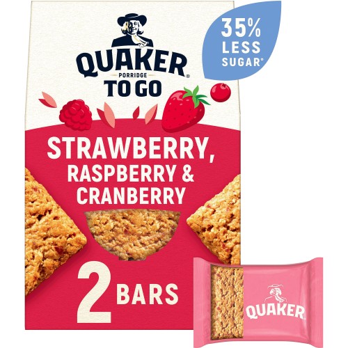 Quaker Porridge To Go Golden Syrup Breakfast Bars (2 x 55g) - Compare ...