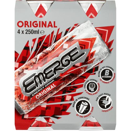 Emerge Energy Drink Original (4 x 250ml) - Compare Prices & Where To ...