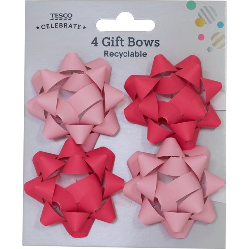 Tesco Pink Paper Bow Pack (4) - Compare Prices & Where To Buy - Trolley ...