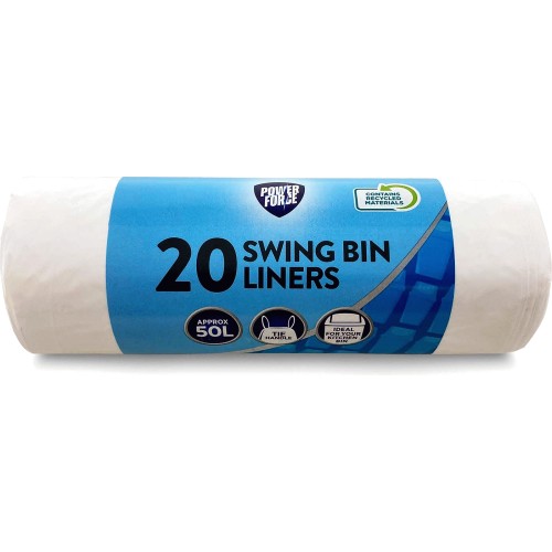 Powerforce Swing Bin Liners With Tie Handles (20) - Compare Prices ...