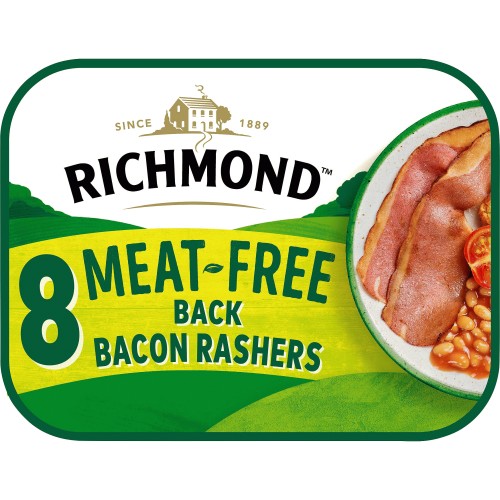 Richmond Meat Free Vegan Back Bacon Rashers (8 x 150g) - Compare Prices ...