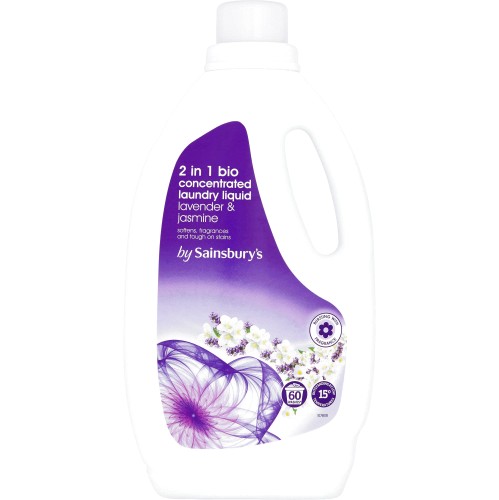 Sainsbury's 2 in 1 Bio Lavender & Jasmine Concentrated Laundry Liquid ...