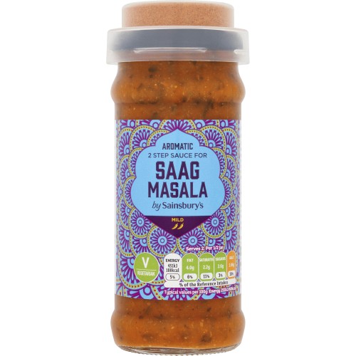 Sainsbury's Aromatic Saag Masala 2 Step Cooking Sauce (360g) - Compare ...