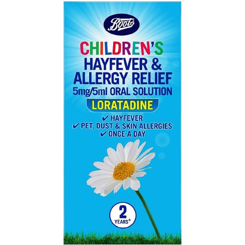 Boots 2 Years Plus Hayfever & Allergy Relief Oral Solution (5mg, 5ml ...