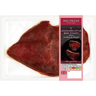 Waitrose 2 Louisiana British Beef Steaks (265g) - Compare Prices ...