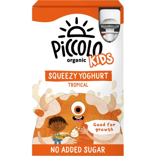 Piccolo Organic Kids Squeezy Yoghurt Tropical (4 x 400g) - Compare ...