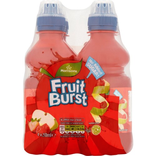 Morrisons No Added Sugar Fruit Burst Summer Fruits Juice Drink (4 x ...