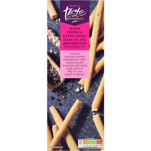 Sainsbury's Black Pepper Breadsticks Taste the Difference (130g ...