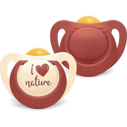 NUK for Nature 6-18m Sustainable Rubber Soother Red (2) - Compare ...