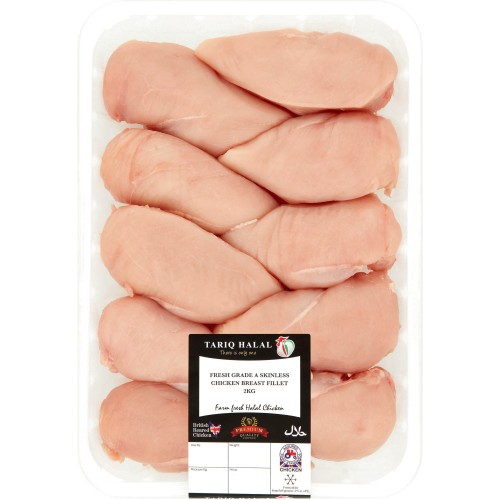 Tariq Halal Fresh Skinless Chicken Breast Fillets (2kg) - Compare ...