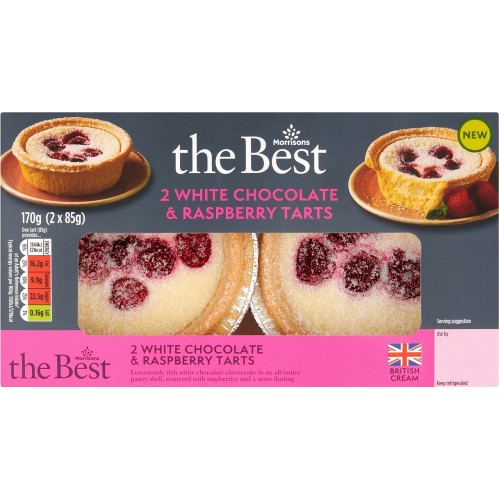 Morrisons The Best White Chocolate & Raspberry Tart (170g) - Compare ...