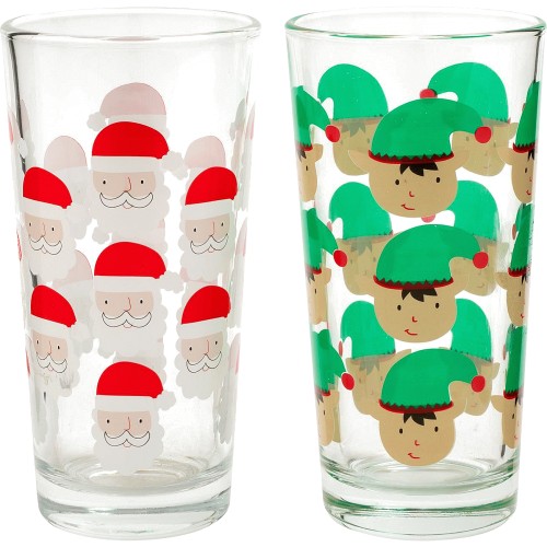 Sainsbury's Home Santa & Elf Printed Hi Ball Assortment - Compare ...