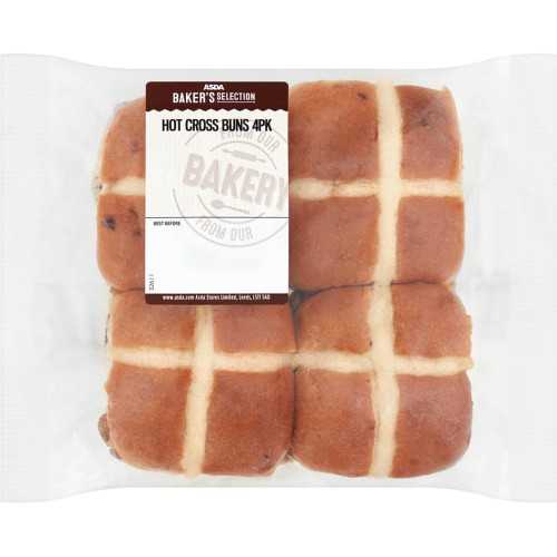 ASDA Baker's Selection 4 Hot Cross Buns (4) - Compare Prices & Where To ...