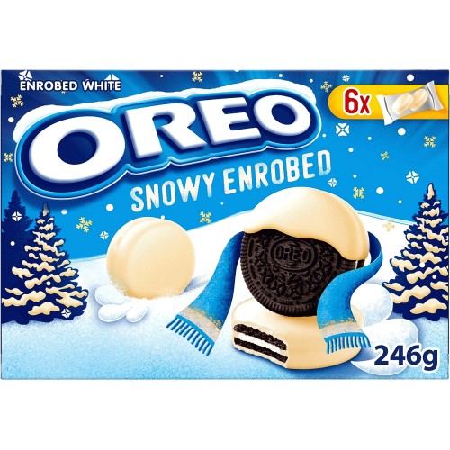 Oreo Snowy Enrobed White Chocolate Coated Biscuits (246g) - Compare ...