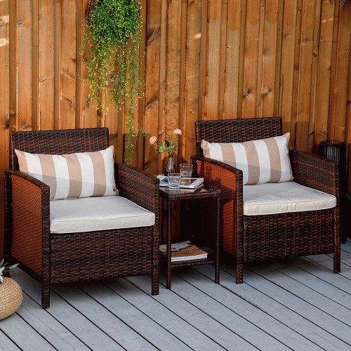 Outsunny 2 Seater Brown Rattan Lounge Set - Compare Prices & Where To ...