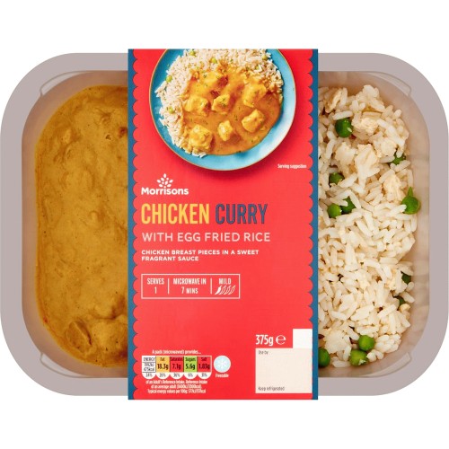 Tesco Chinese Style Chicken Curry With Egg Fried Rice (400g) - Compare ...