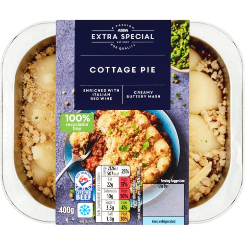 ASDA Extra Special Cottage Pie 400g Compare Prices Where To Buy