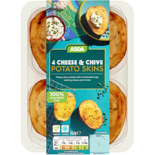ASDA 4 Cheese & Chive Potato Skins (262g) - Compare Prices & Where To ...
