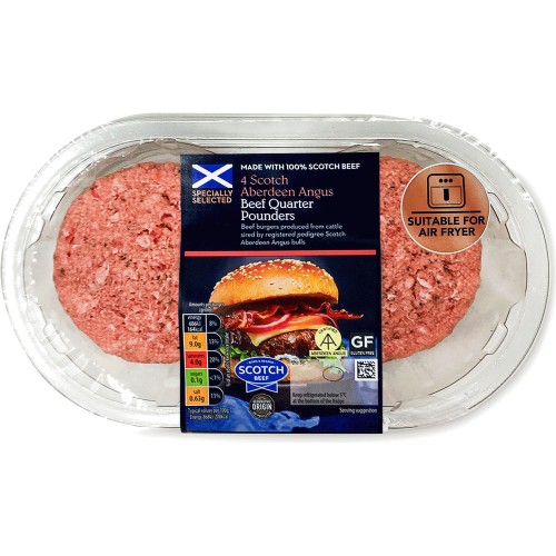 Specially Selected Scotch Aberdeen Angus Beef Quarter Pounders ...
