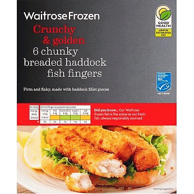 Waitrose 6 Breaded Haddock Fingers (330g) - Compare Prices & Where To ...