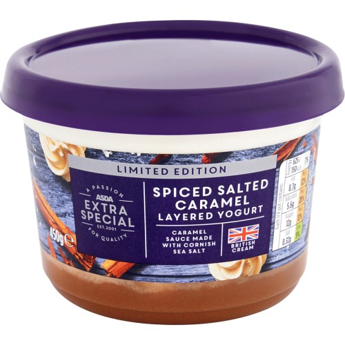 ASDA Extra Special Limited Edition Spiced Salted Caramel Layered Yogurt ...