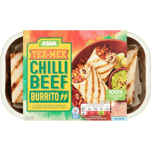 ASDA Tex-Mex Chilli Beef Burrito (400g) - Compare Prices & Where To Buy ...