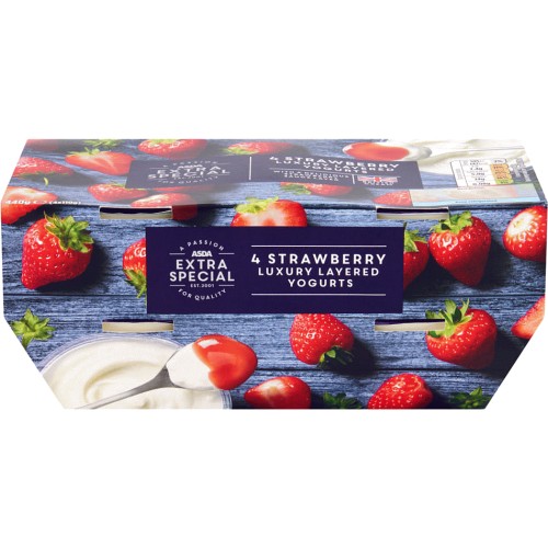 ASDA Extra Special Salted Caramel Luxury Layered Yogurts 4x4x110g ...