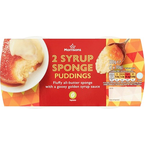 Morrisons Really Good Puds Syrup Sponge Puddings (2 x 110g) - Compare ...