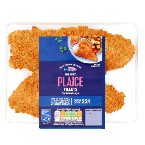 Sainsbury's Breaded MSC Plaice Fillets (2 x 300g) - Compare Prices ...