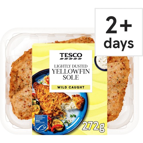 Tesco Lightly Dusted Yellow Fin Sole (272g) - Compare Prices & Where To ...