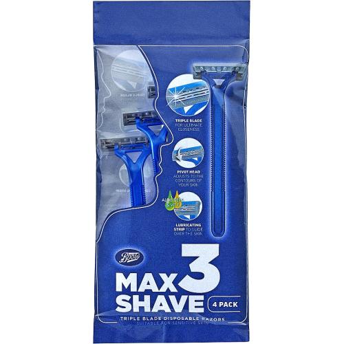 Boots Max Shave 3 Blade Disposable (4) - Compare Prices & Where To Buy ...
