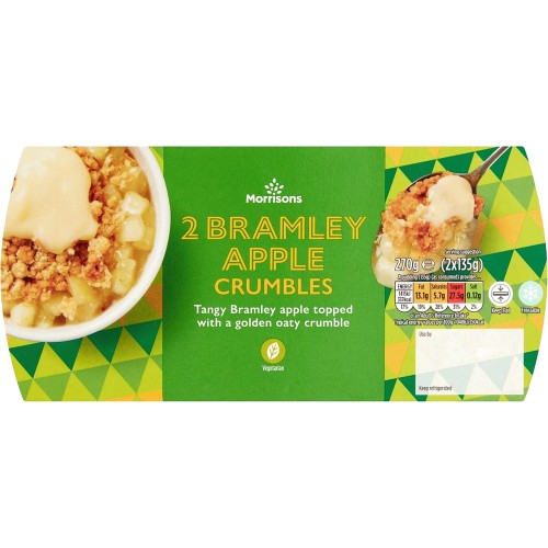 Morrisons 2 Bramley Apple Crumbles (135g) - Compare Prices & Where To ...