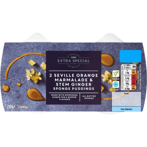 ASDA Extra Special Seville Orange Marmalade & Stem Ginger Sponge ...