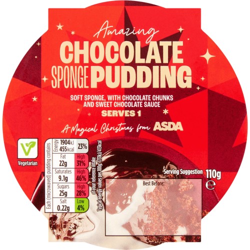 ASDA Chocolate Sponge Pudding (110g) - Compare Prices & Where To Buy ...