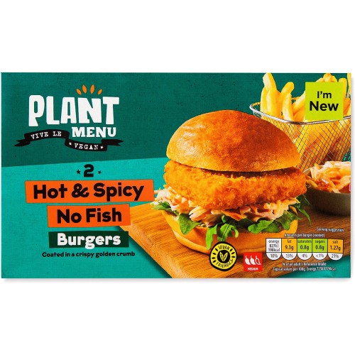 Plant Menu Lemon & Herb No Fish Burgers (2 x 240g) - Compare Prices ...