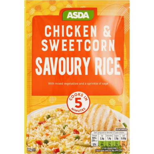 ASDA Chicken & Sweetcorn Savoury Rice (105g) - Compare Prices & Where ... ASDA Chicken & Sweetcorn Savoury Rice (105g) - Compare Prices & Where ...
