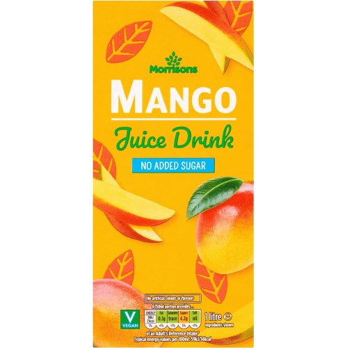 Morrisons No Added Sugar Mango Juice Drink (1 Litre) - Compare Prices ...