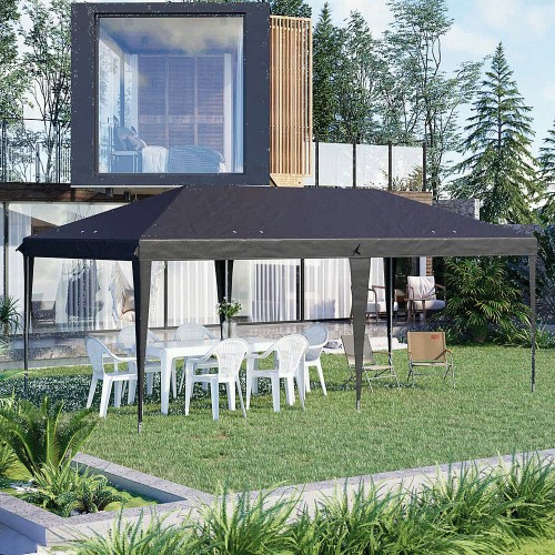 Outsunny 3x6m Black Large Gazebo Party Tent - Compare Prices & Where To ...