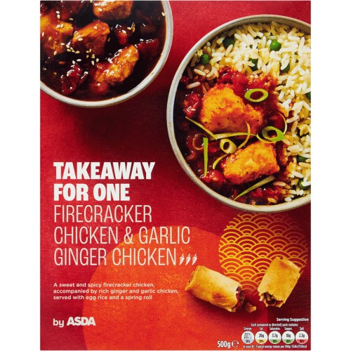 ASDA Takeaway for One Firecracker Chicken & Garlic Ginger Chicken (500g ...