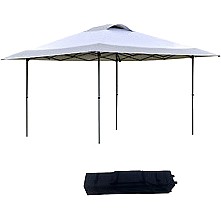Outsunny 4x4m Pop-up Canopy Gazebo Tent with Roller Bag & Adjustable ...