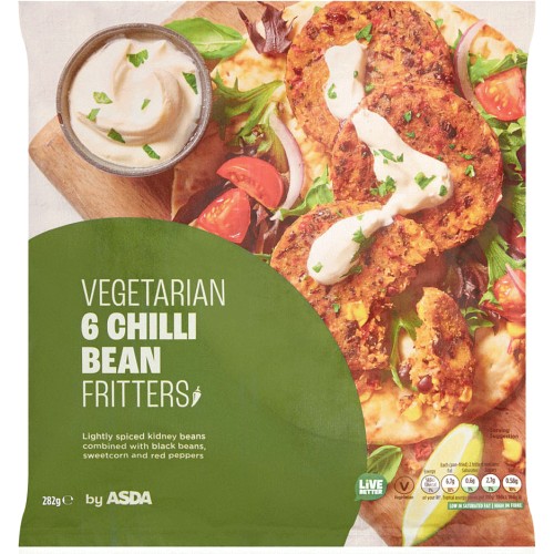 ASDA 6 Vegetarian Chilli Bean Fritters (282g) - Compare Prices & Where ...